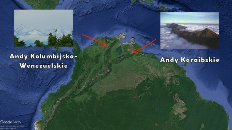 Ameryka Południowa - krainy geograficzne, góry wyżyny, niziny, rzeki